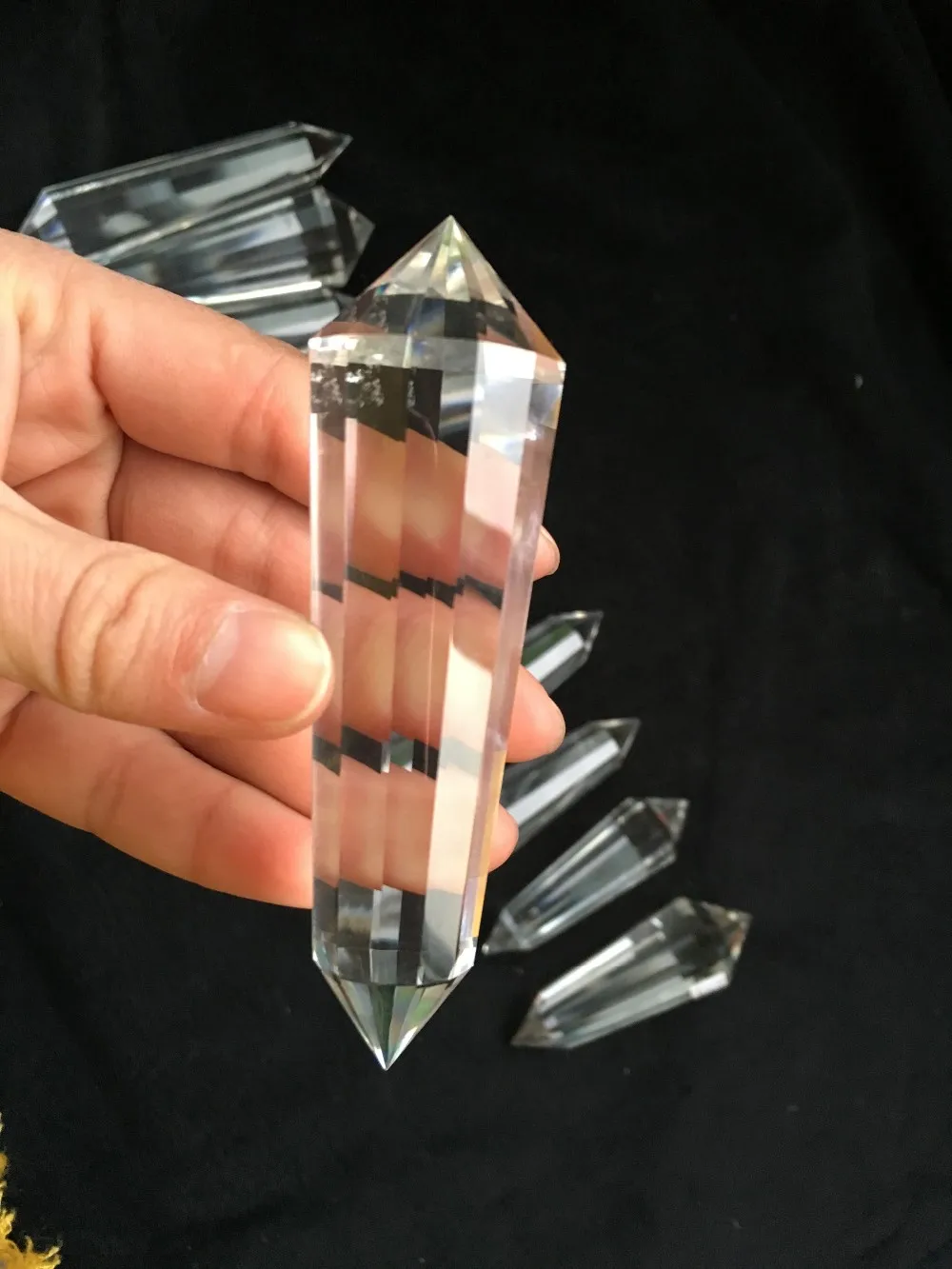 Pure Natural 100% Clear Quartz Rock Crystal 13 Facet Prism,Rare ...