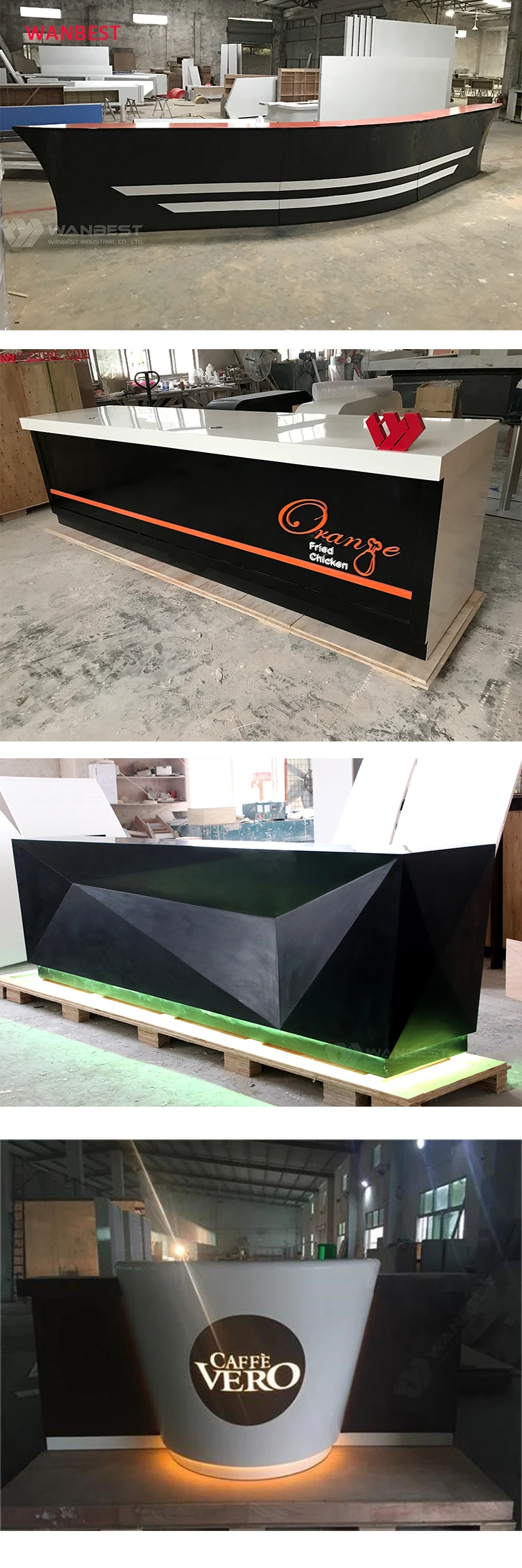 Fancy Home Bar Table Boat Shaped Bar Counter Desk