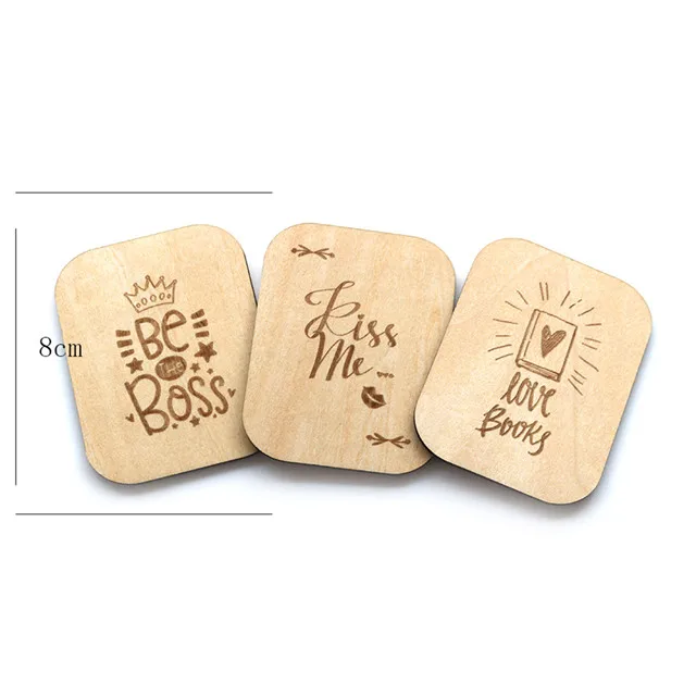 Custom Laser Cut Wooden Fridge Magnet for Christmas