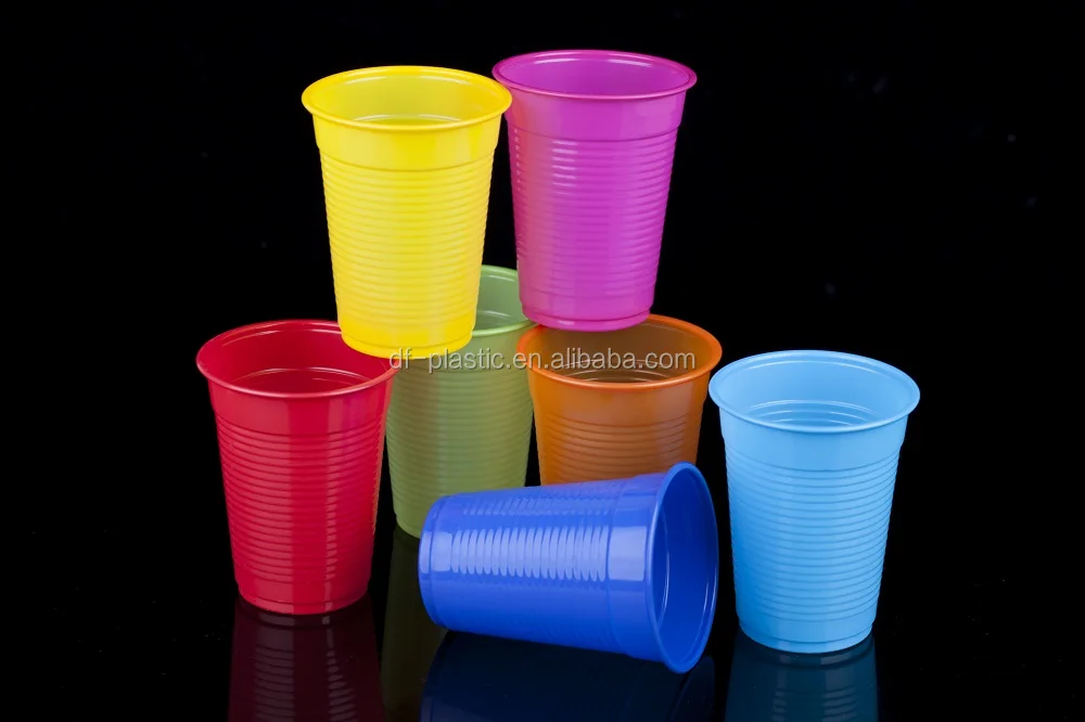 7oz/200ml Colorful Disposable Pp Plastic Cups Beer Juice With Custom ...