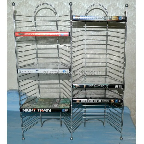 Double Tower Metal Stand Dvd Storage Rack - Buy Dvd Storage Rack,Dvd ...
