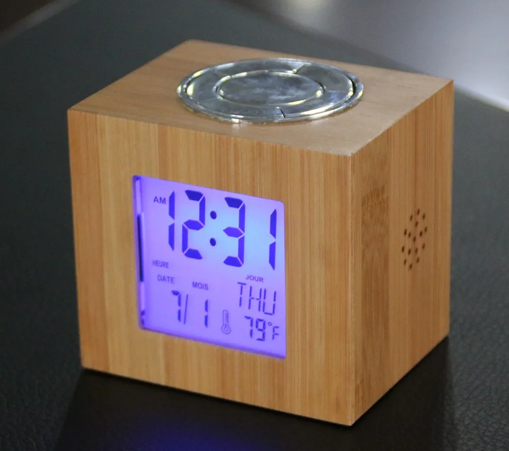 Innovative Digital Bamboo Led Alarm Clock With Nature Sound - Buy ...