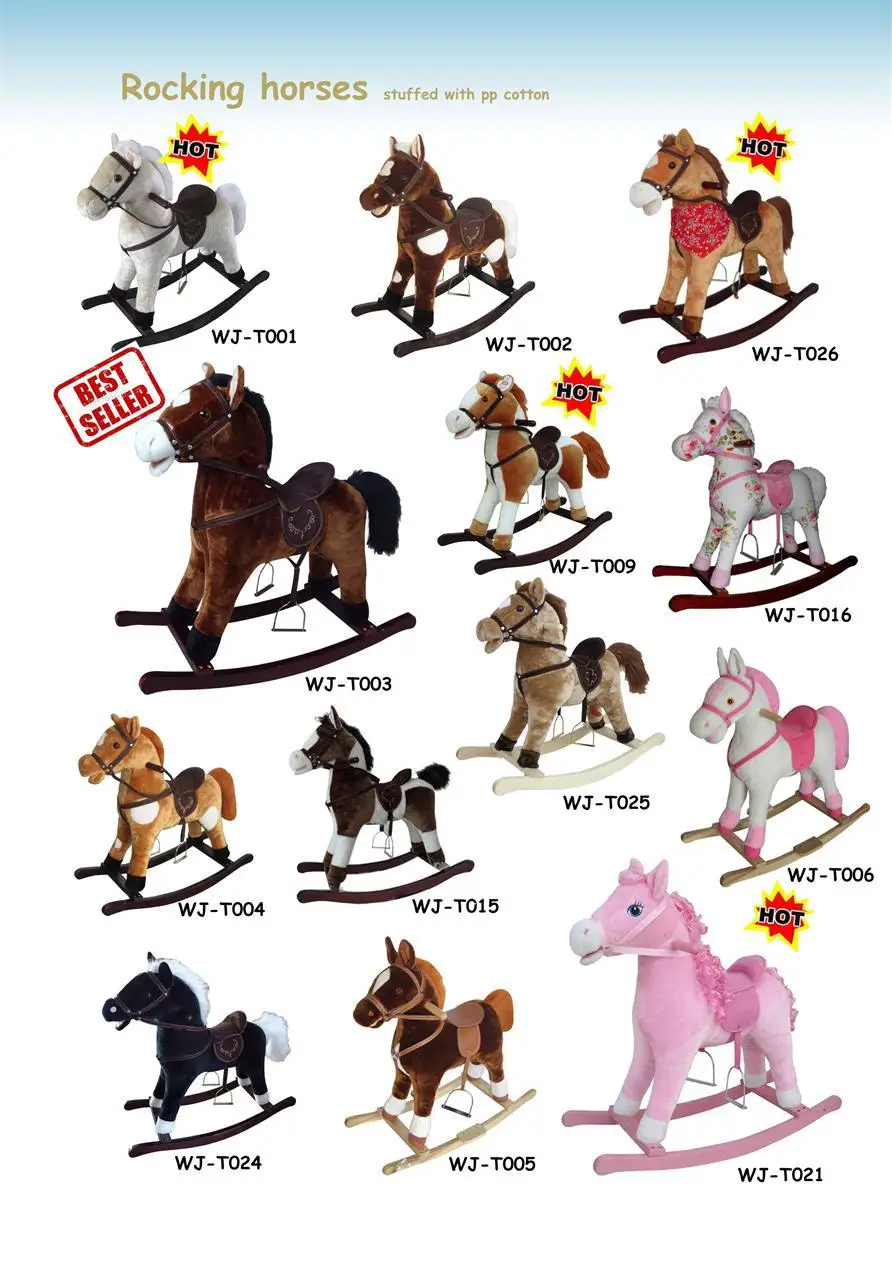 Wholesale Hot Sale Rocking Horse Wooden Decorative/plush Life Size ...
