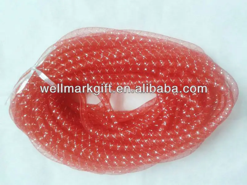 Mesh Tube Ribbon Gift Bow With Shimmery Fabric Curly - Buy Mesh Bow ...