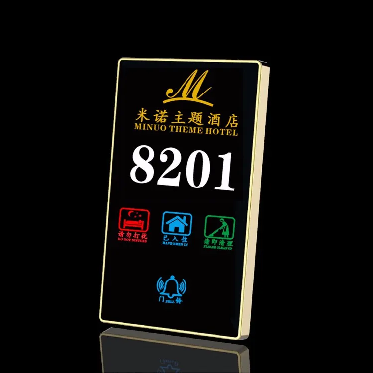 Hot Selling Digital Hotel Room Door Number Plate With 5 Display Content ...