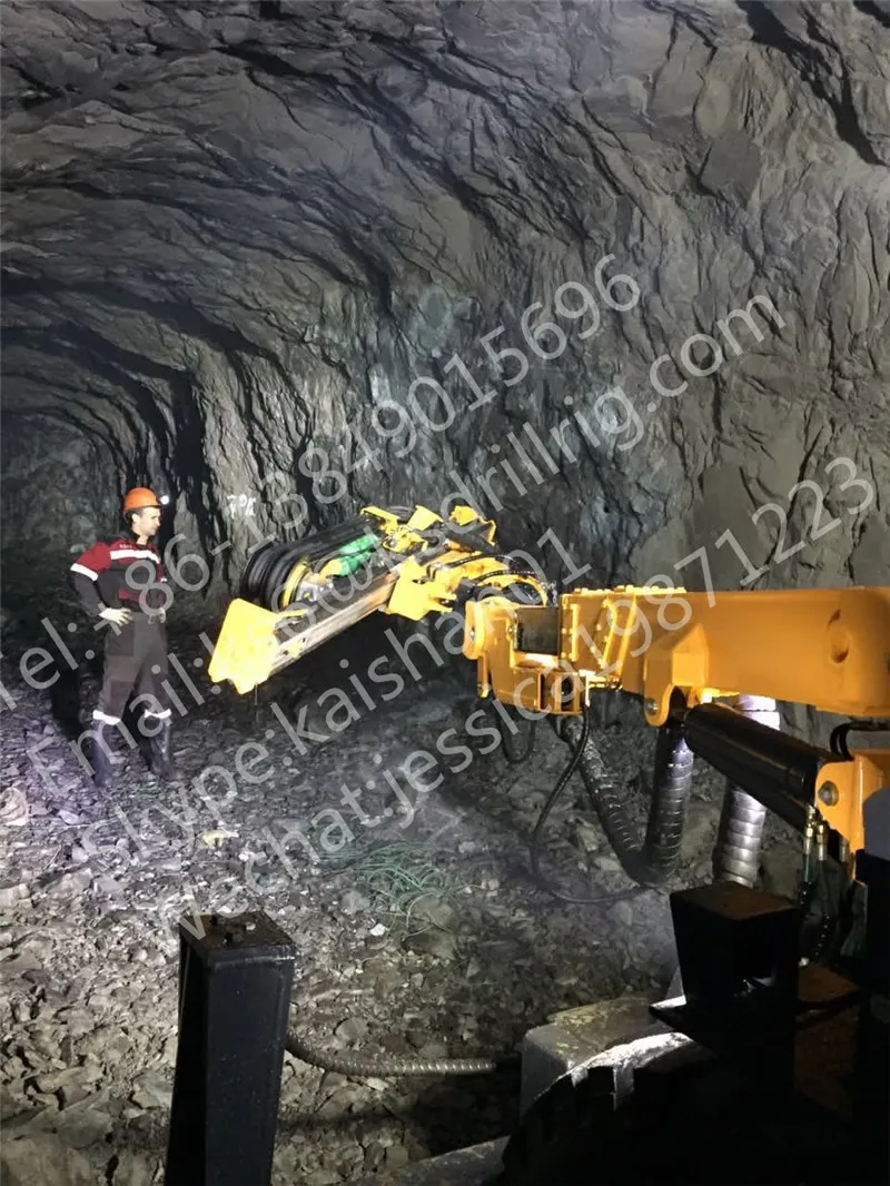 Single Boom Wheeled Jumbo/ Kj212 Limestone Underground Mining Drill Rig ...