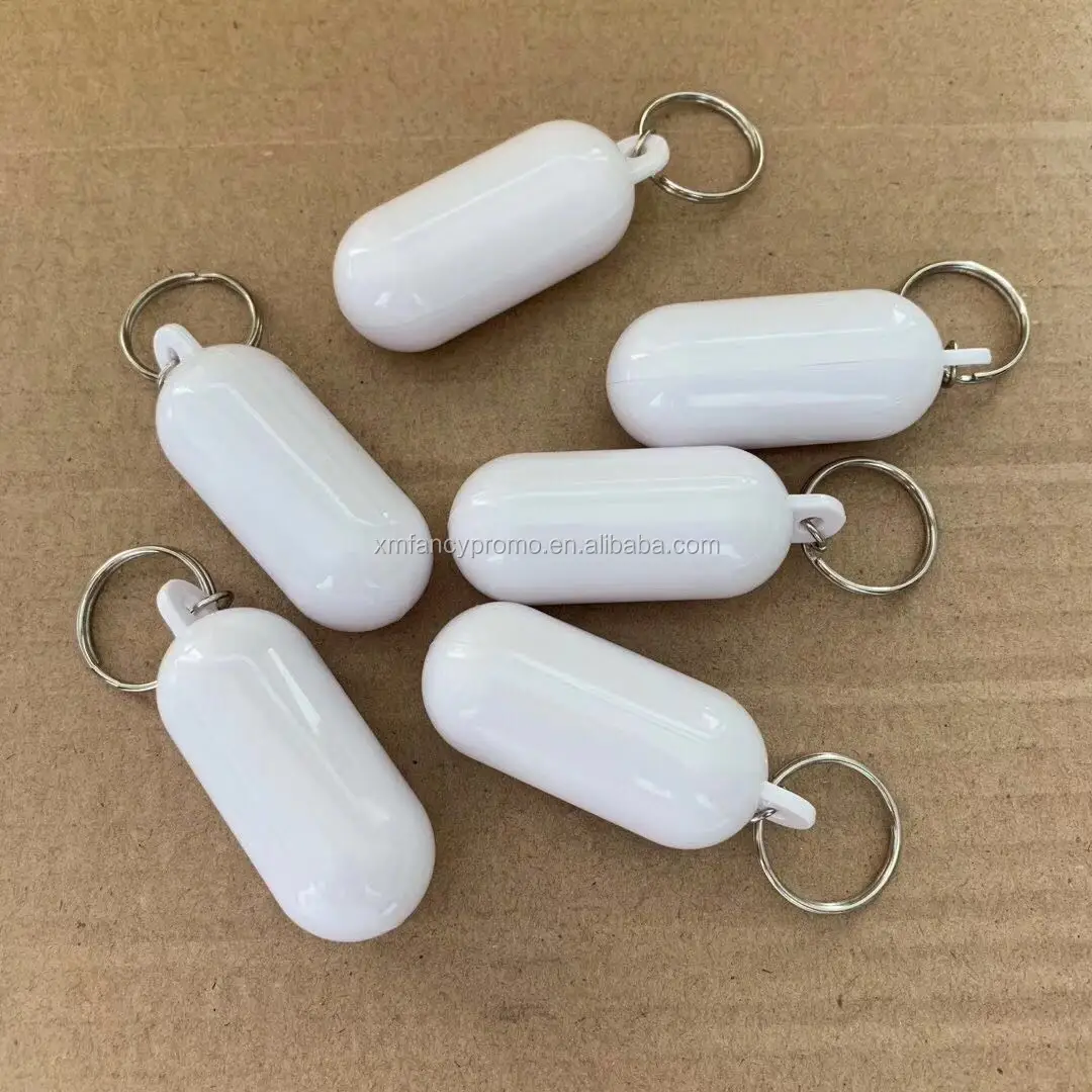 Promotional Custom Logo Floating Key Ring Capsule Style Fender Shape ...