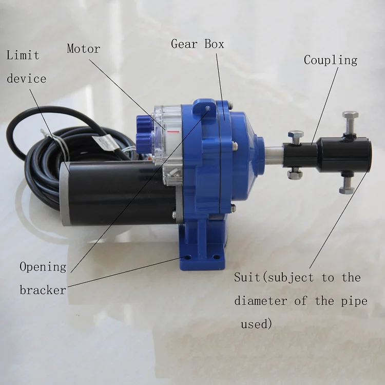 Agriculture Electric Roll Up Film Motor Dc24v 180w - Buy Electric Roll ...