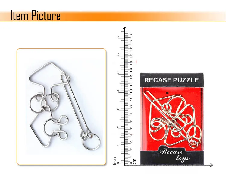 Metal Wire Disentangle Puzzle Iq Games Classic Toy Metal Puzzle - Buy ...