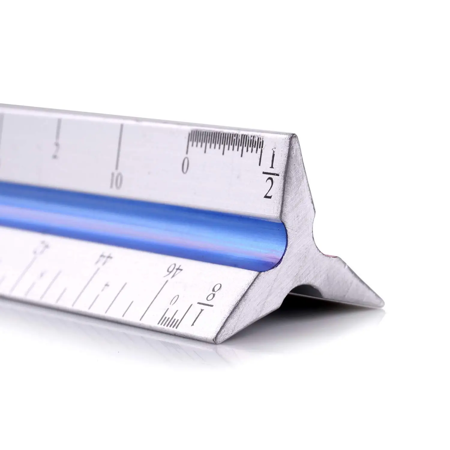12 Inch 30cm Aluminum Ruler Tri Scale Architect Engineer Technical ...