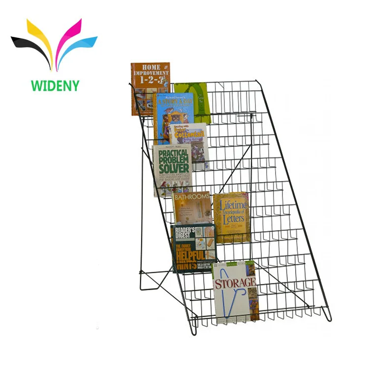 Collapsible Counter Stand Metal Library Magazine Display Rack - Buy ...