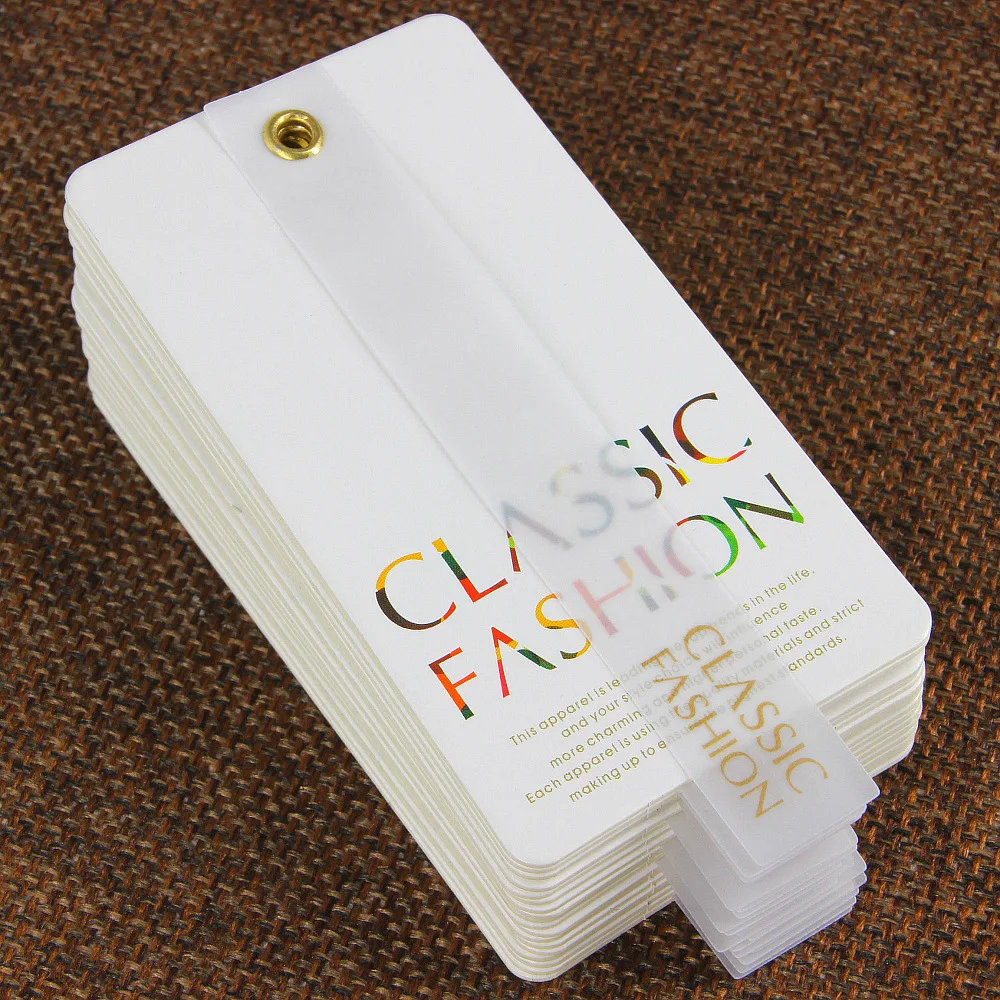 Wholesale Custom Fashional Garment Hang Tag Plastic Pvc White Card ...