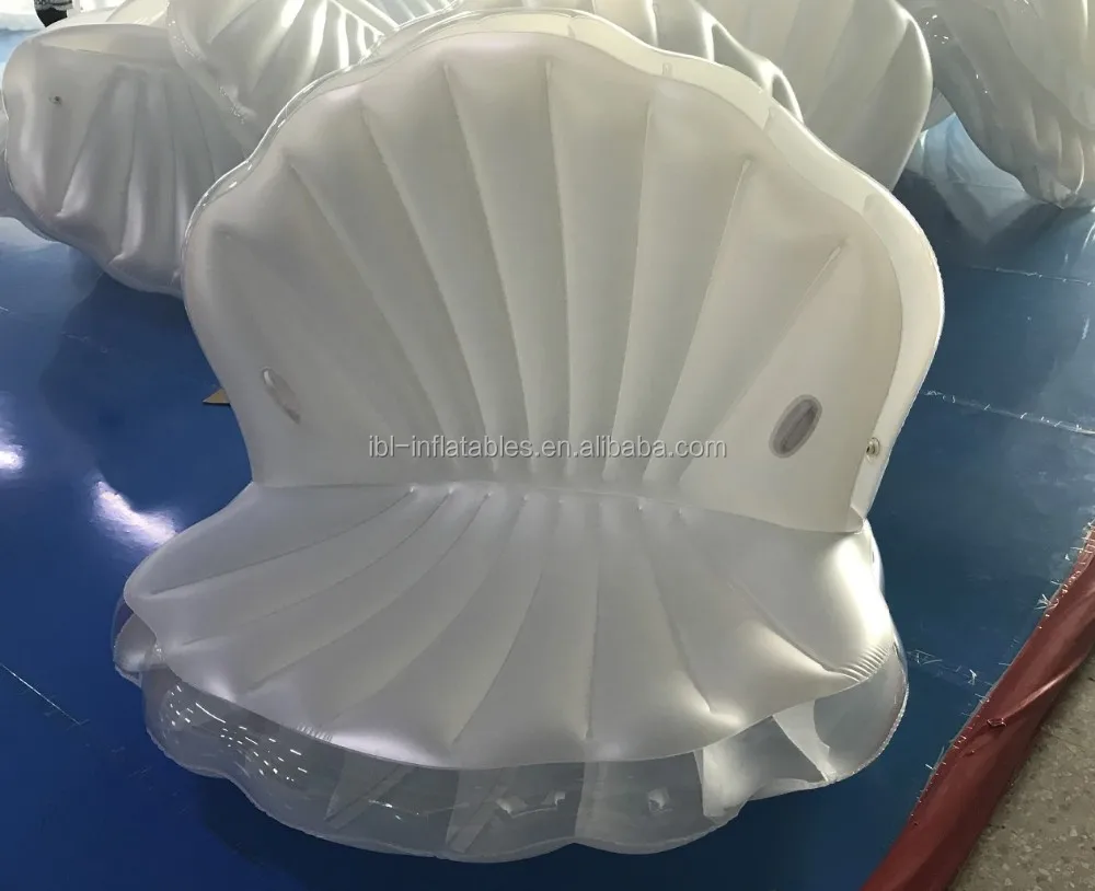 Inflatable Seashell Pool Float with Pearl Ball Blow-up Clam Floatie ...