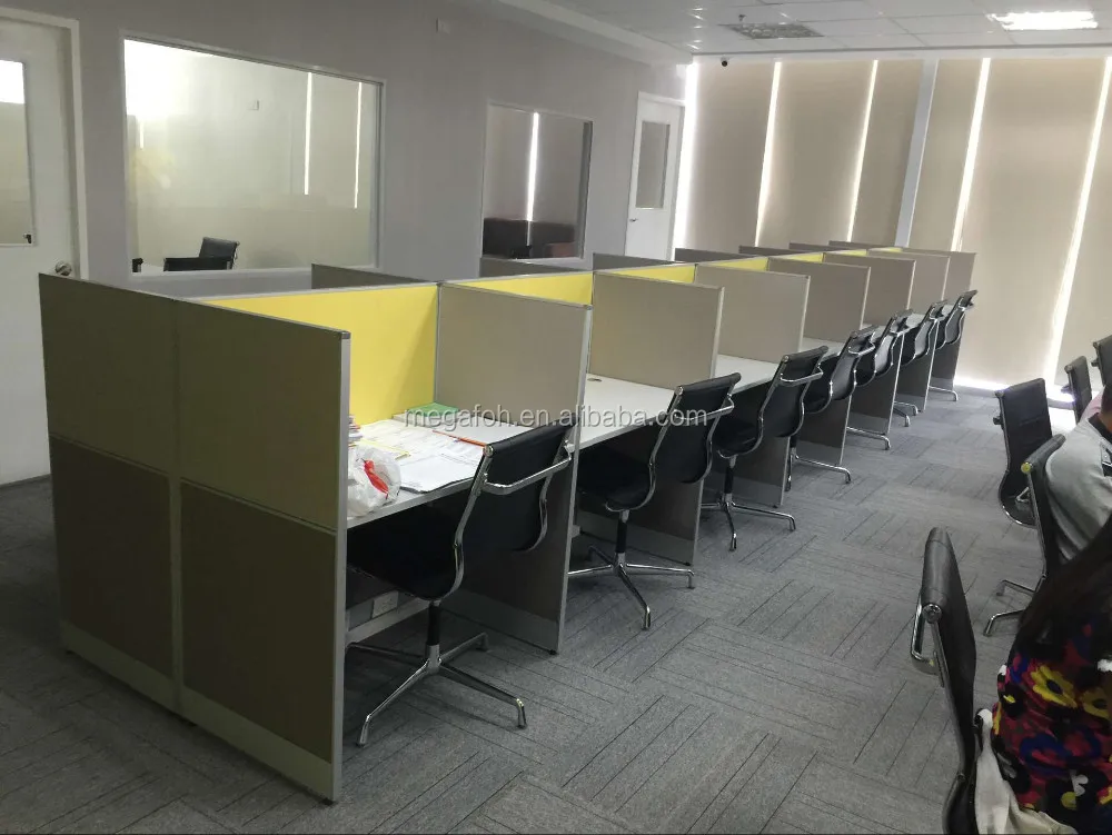 Modern Call Center Furniture Small Office Cubicle In Orange Iso9001 ...