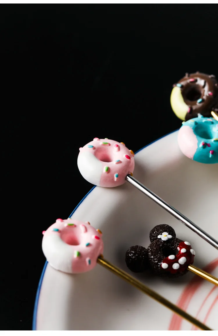 Cute Cartoon Coffee Stirrers Glass Drink Swizzle Cocktail Stainless ...