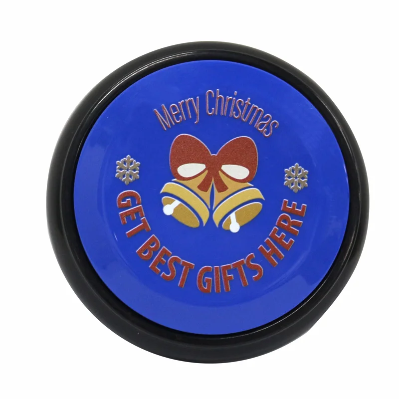 Custom Colorful Sound Buttons Christmas Gift Pre-recorded Push Button ...
