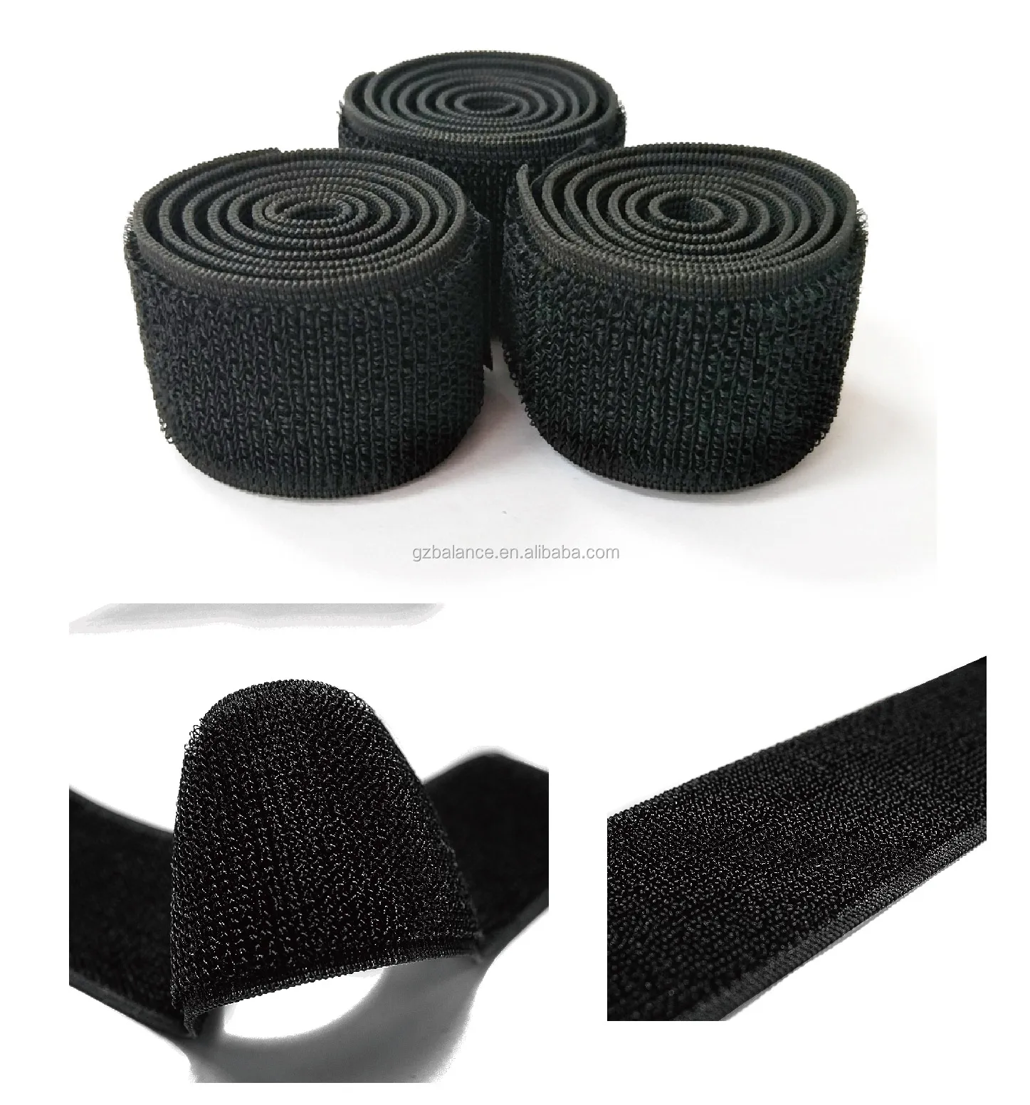 Adjustable Hook Loop Fabric Products Soft Nylon Elastic Loop Roll - Buy ...