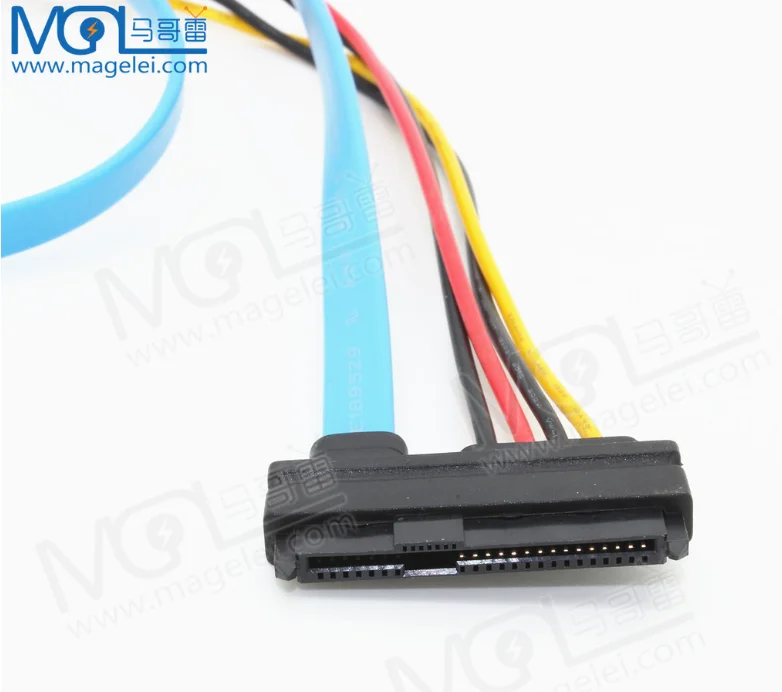 7 Pin SATA Serial ATA untuk 29 Pin SAS Konektor & 4 Pin Kabel Power ...