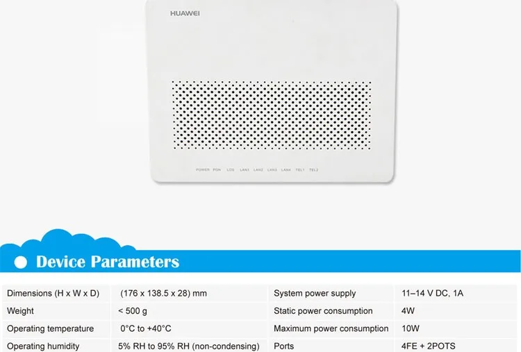 Huawei Hg8240 4lan+2voice Epon Gpon Ont Optical Network Terminal Router ...