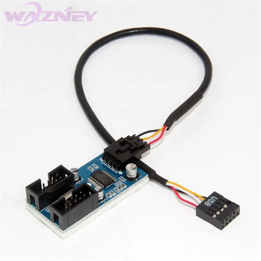 9 Pin Usb Header Male 1 To 2 4 Female Extension Cable Card Desktop 9 ...
