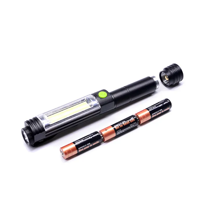 Aluminum 400 Lumen COB LED Jumbo Pen Light Magnetic Pocket Clip COB LED ...