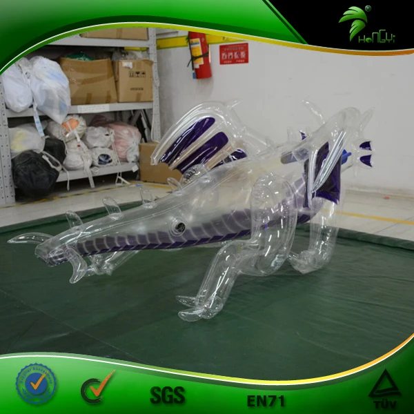 Inflatable Transparent Dragon Sea Animal Swimming Pool Float With ...