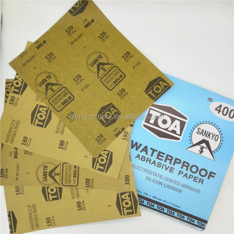 Thailand Toa Abrasive Paper Silicon Carbide Waterproof Sandpaper From ...
