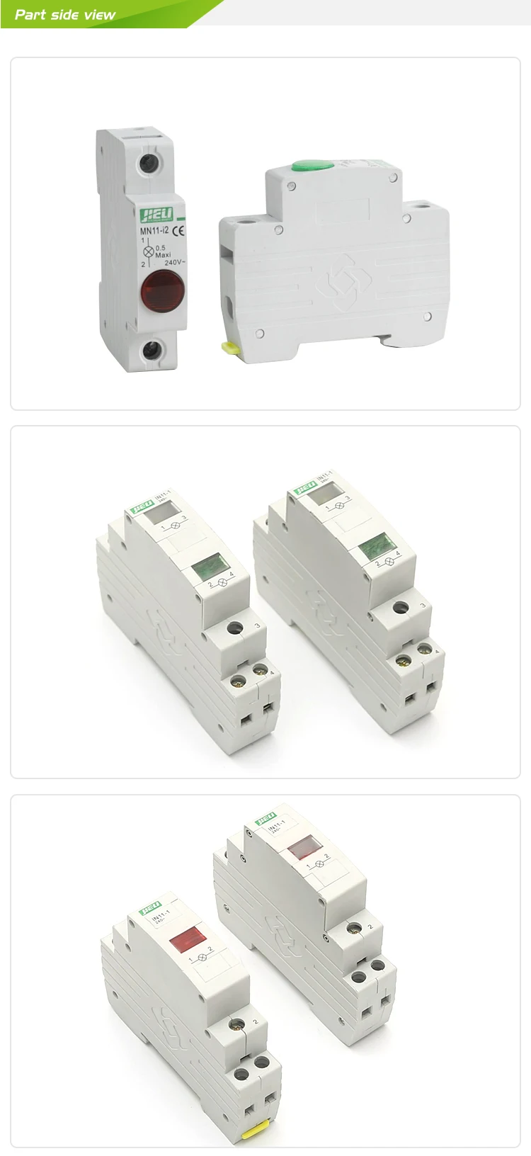 JIELI SCM DIN Rail MCB Type Signal Lamps - Modular Indicators