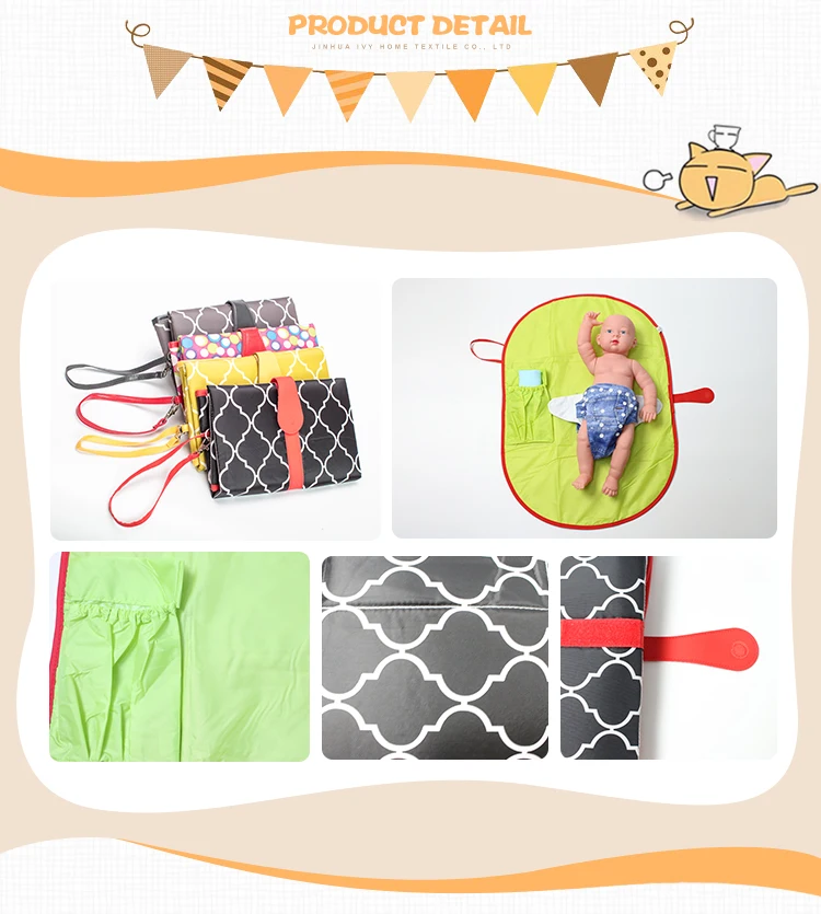 Easy to Carry and Foldable Waterproof Baby Changing Mat Diaper Bag with ...