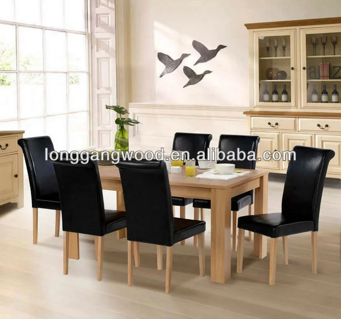 Made In China Chinese Style Solid Wood Set Modern Fashion 1+6 Dining ...