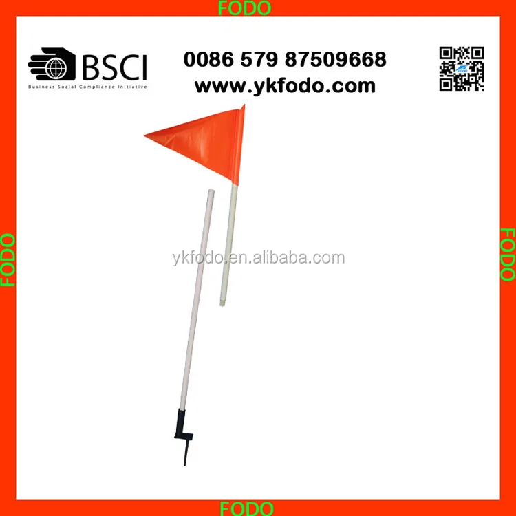 Detachable Soccer Football Corner Pole & Triangle Flag Post Set 2pcs ...