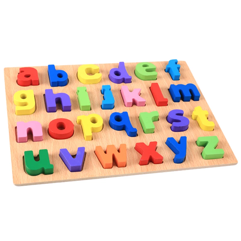 Hot Sale Digital Hand Grabbing Board Puzzle Blocks Spelling Toys Wooden ...