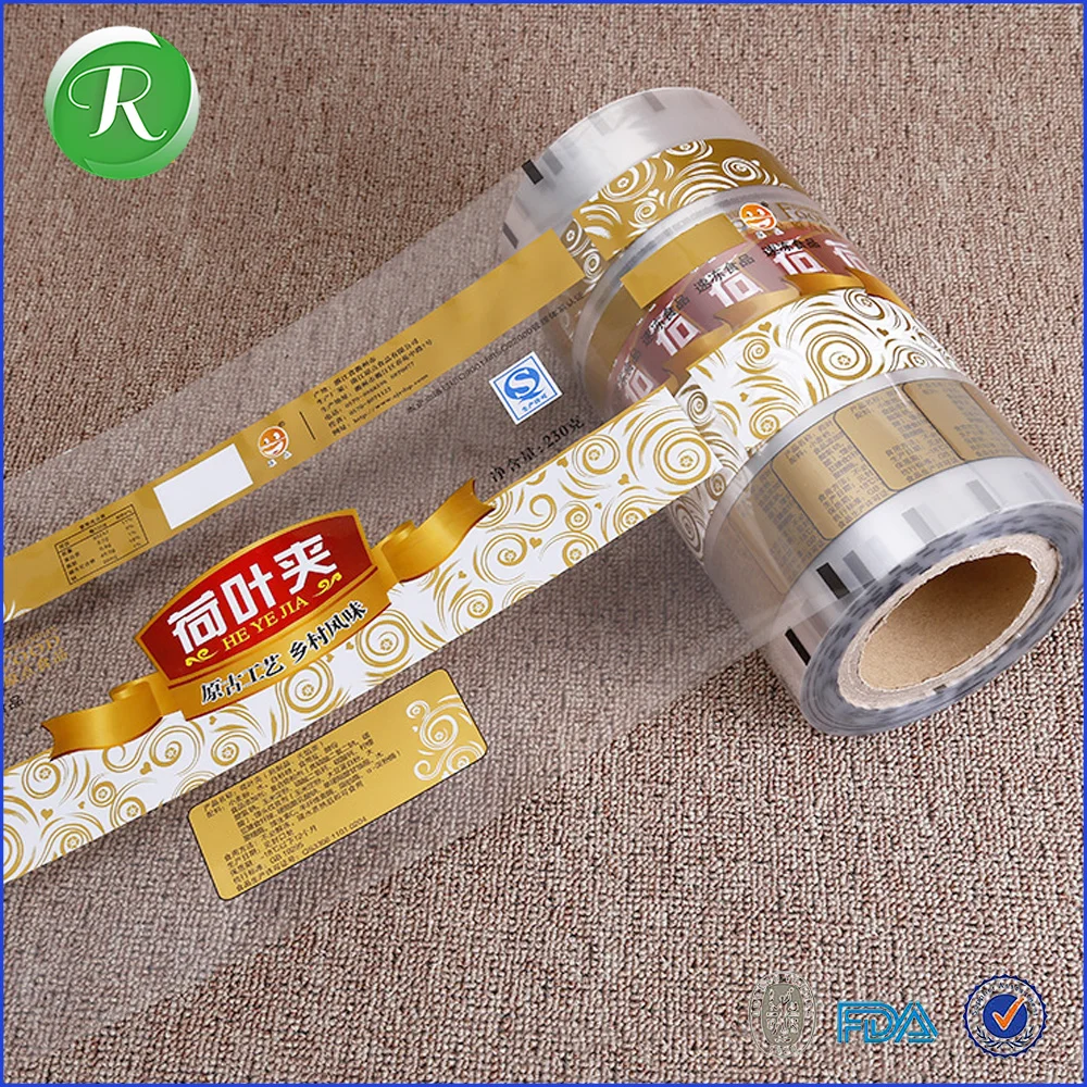 Custom Printed Plastic Flow Wrap Food Packaging Roll Film - Buy Roll ...