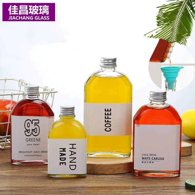 250 Ml Glass Bottle for Cold Pressed Juice - Flat & Frosted