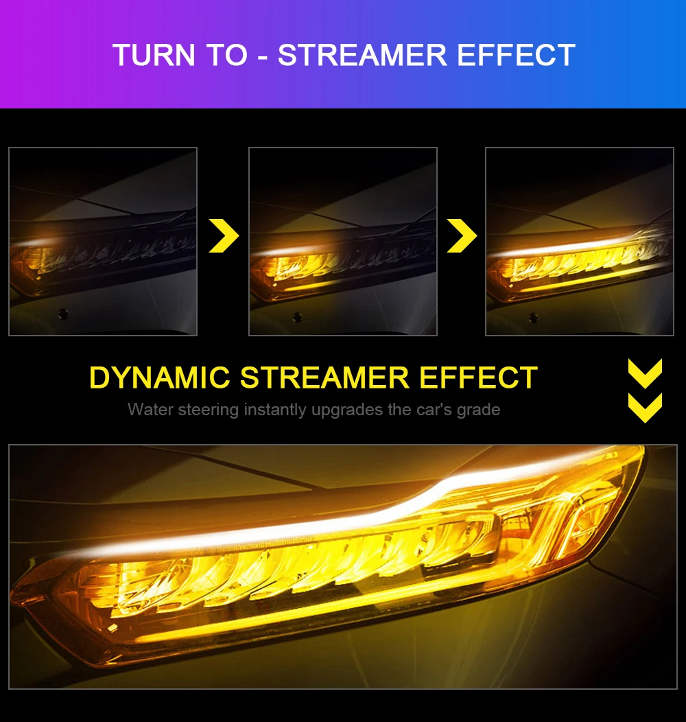 RGB Flexible LED DRL for Headlight - 30cm, 45cm, 60cm