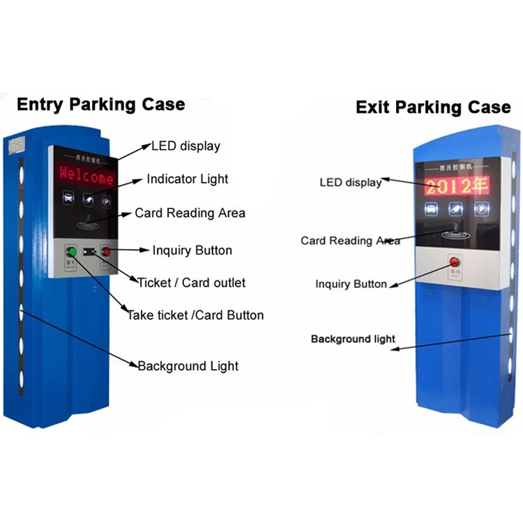 Barcode Ticket Dispenser Machine For Central Payment Smart Car Parking ...