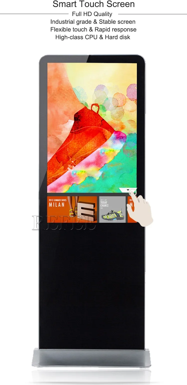 Interactive Totem 55 Touch Screen Kiosk With Printer Thermal Vertical ...