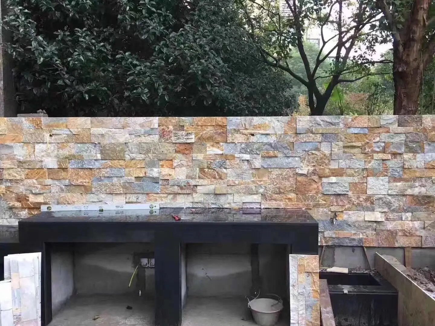 Outdoor Wall Decorative Natural Stone Rock Finish Stacked Ledge Stone