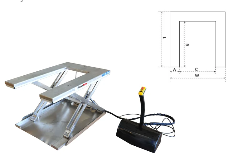Mp-l600 Series Platform Stainless Steel Scissor Lift Table,U Shape Lift ...