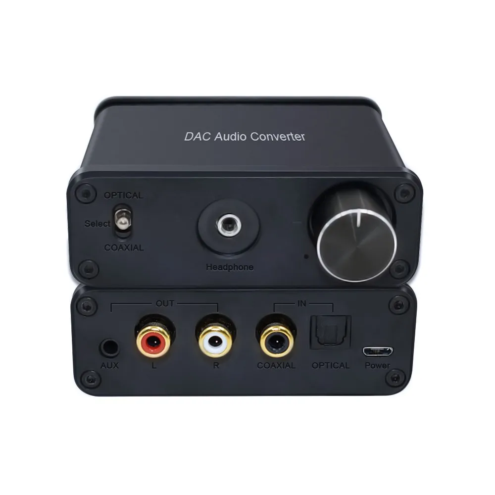 Dac Digital Spdif Toslink And Coaxial To Analog 3.5mm Aux And Rca (l/r ...