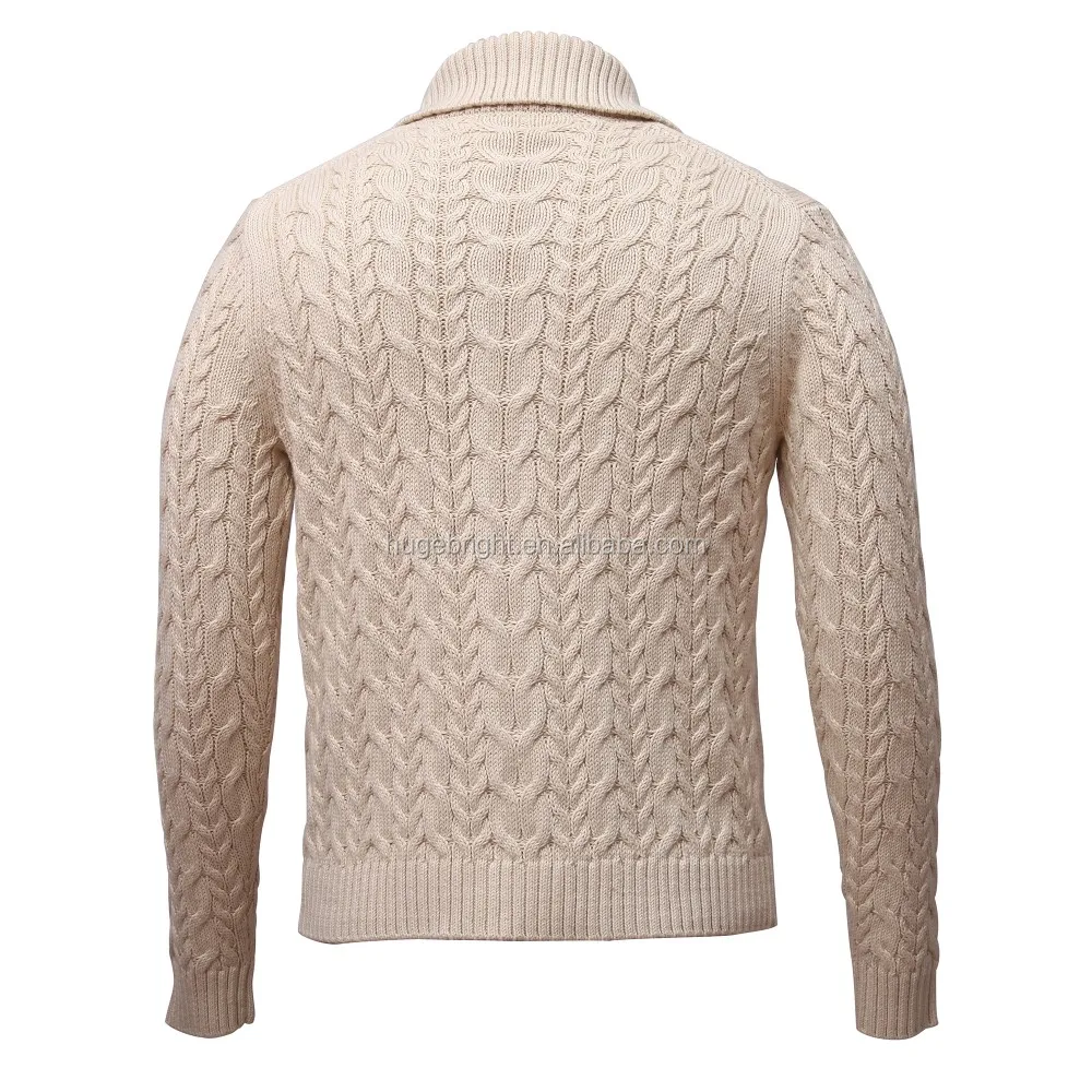 3gg Cable Knit 100% Cotton Men Cardigan With Full Button Closure - Buy ...