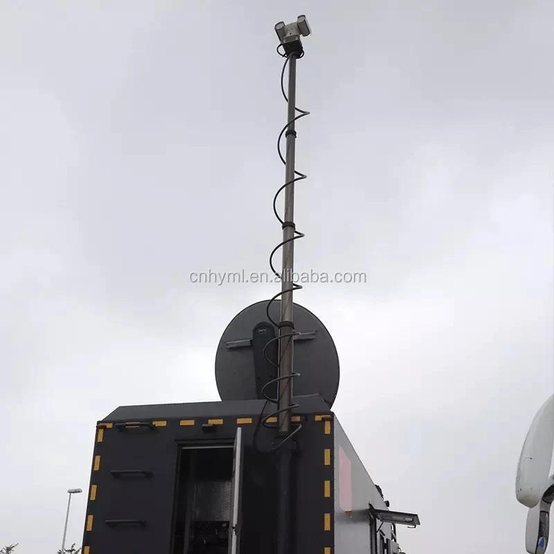 Telescopic Surveillance Camera Mast on National Disaster Vehicle
