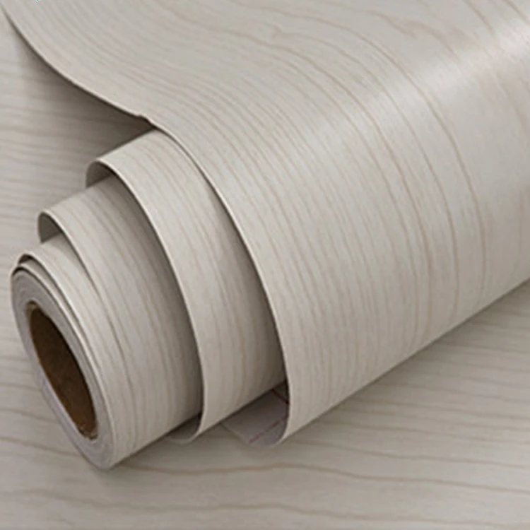 Latest Kitchen Cabinet Cover Designs with Wood Grain PVC Film Foil