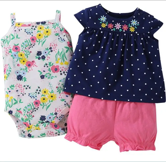 Spring Summer Cotton Newborn Infant Baby Onsie Bodysuit Baby Layette ...