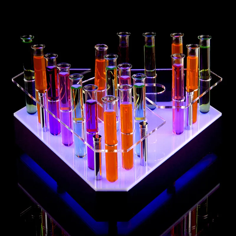 Colorful Lights Led Tray For Shot Glasses Acrylic Serving Tray With Led ...