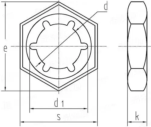 DIN 7967 M6-M48 Stainless Steel Self-Locking Nut with Nylon Insert Lock ...