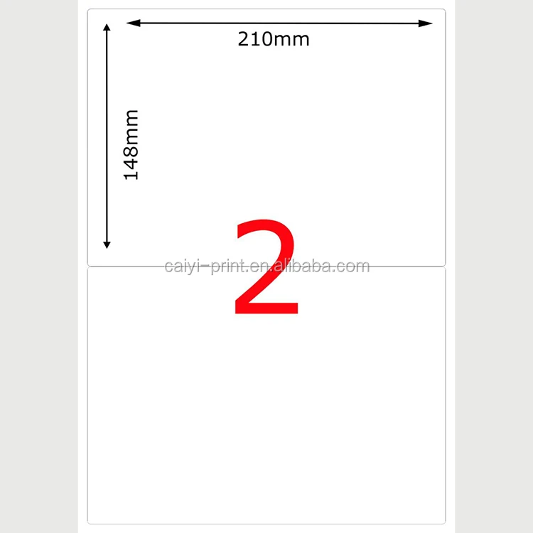 A4 Adhesive Label Paper 2 Labels Per Sheet A4 Labels 2 Per Sheet ...