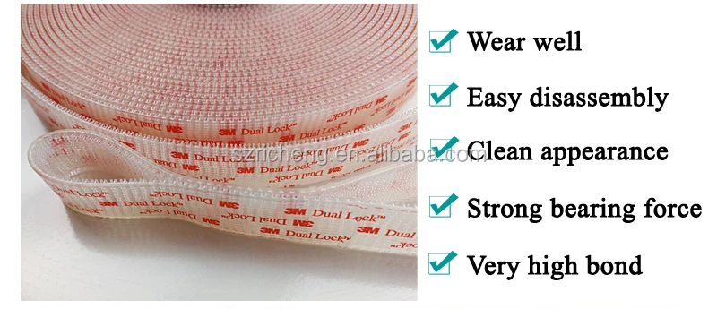 3M Dual Lock Clear Velcro Strips - Reclosable Fasteners