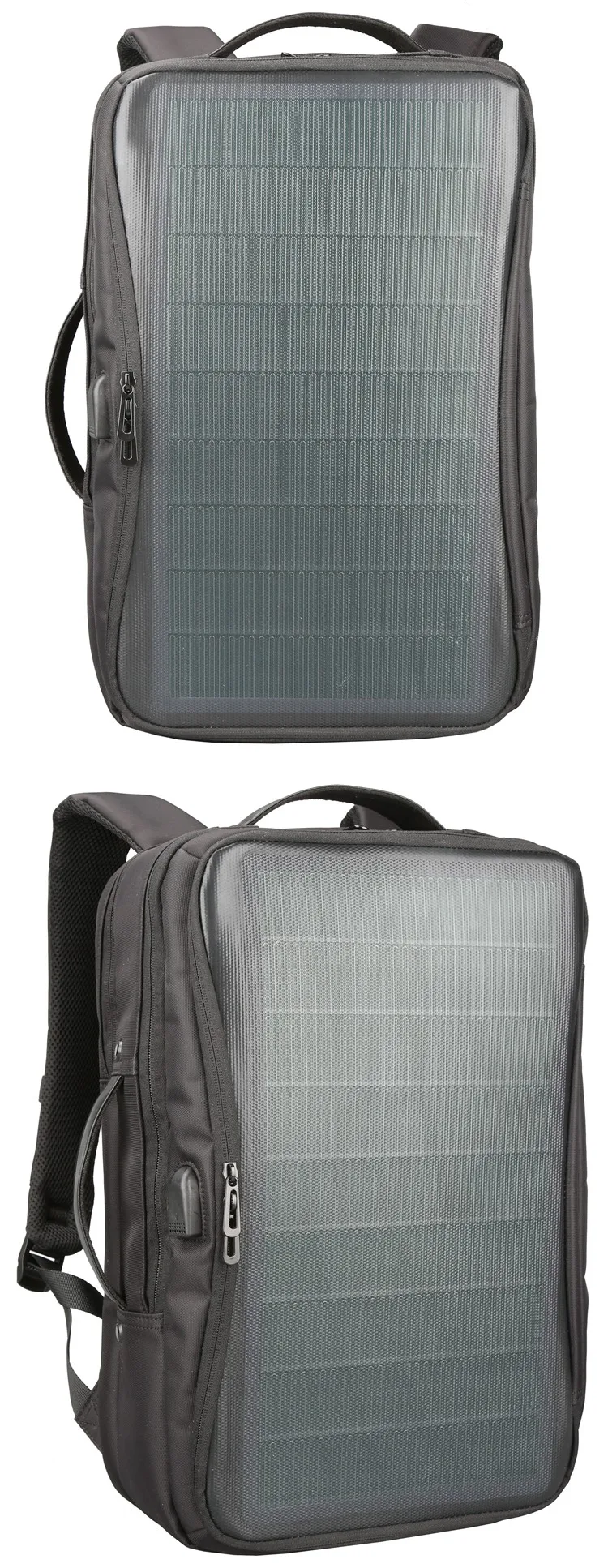 Solar Backpack - Waterproof Laptop Beam with USB Charger