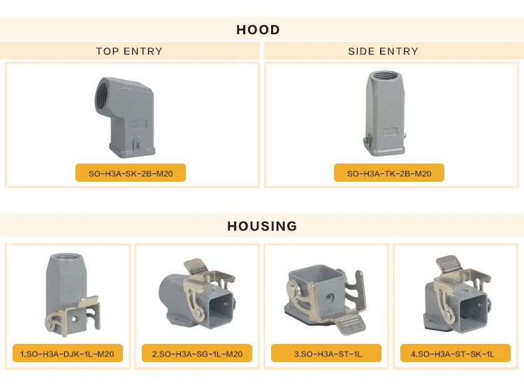 H3a-mags 1549030000 H3a-bk-1l/w-se,1100039241001 헤비 듀티 파워 커넥터 H3a 앵글 격벽 1 레버 금속 09620030801 ...